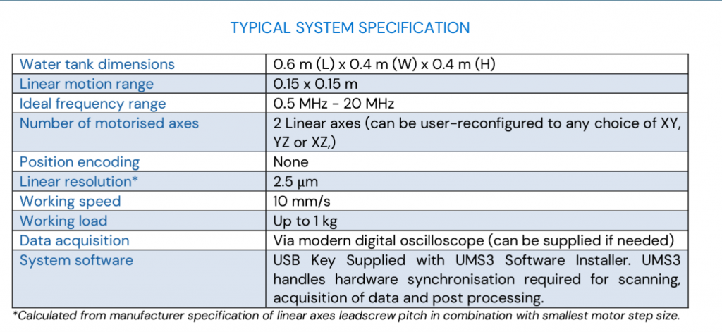 PA,PRECISION ACOUSTICS,UMS research,自动化扫描系统