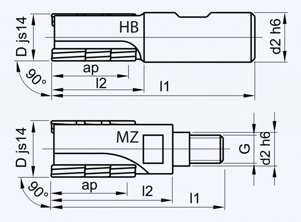 瑞士ALESA 1354 - ALESA DELTA 辊式立铣刀 TN 11 R 90° / Ø 25 - 32 - ALESA 铣刀 铣头 ...