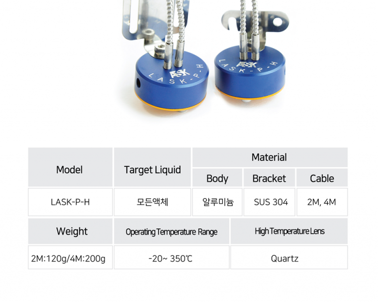 韩国ASK,泄漏传感器,LASK-P-H ,一种用于高温的光学传感器几乎可以检测任何液体