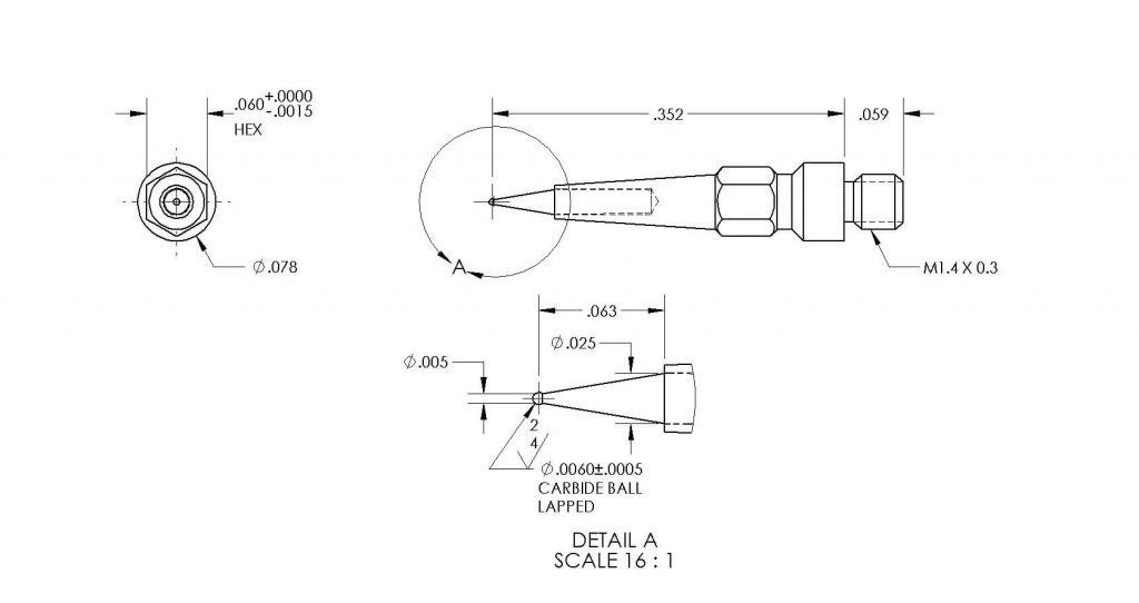 美国Carbide Probes 124-006 Dial Test Indicator Contact Point