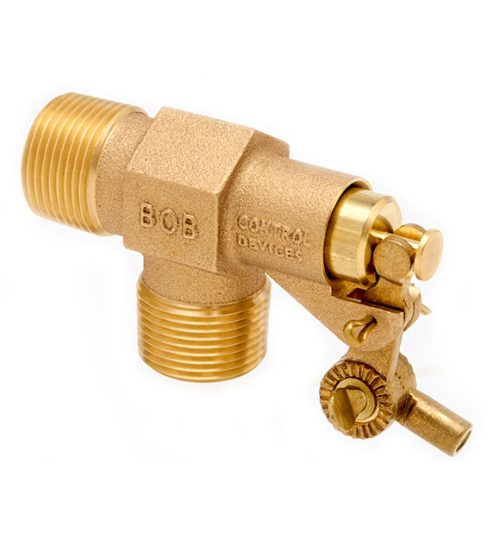 1 NPT Float Valve R400-1 Red Brass Float Valve - 1 NPT Male Inlet ...