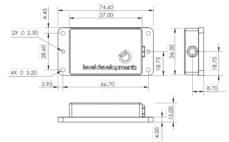 英国进口倾斜仪level developments Inclinometer双轴倾角传感器