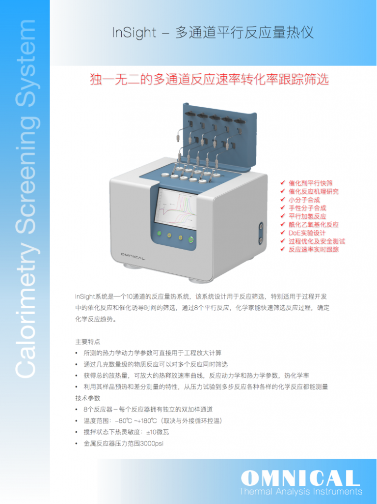 美国Omnical量热仪 InSight 多通道平行反应量热仪