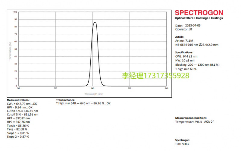 Spectrogon光学滤波器,窄带滤波片,全息光栅,脉冲光栅
